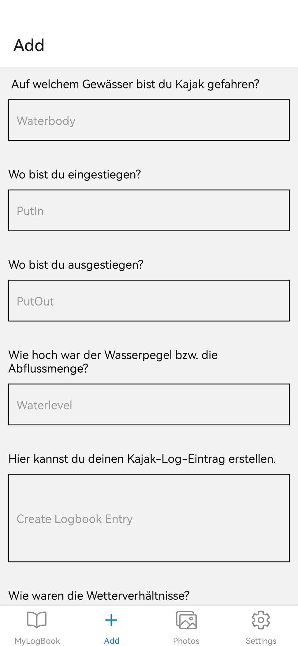 Logeintrag erstellen - Kanuportal - Snowlion